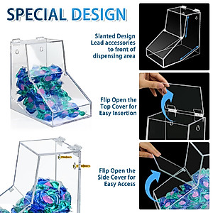 Laundry Pods Container, Acrylic Dishwasher Pods Container Laundry Pod Holder with 2 Lids, Candy Dispenser, Dishwasher Pod Holder Organization for Home, Laundry Room, Kitchen Stand or Wall Mount