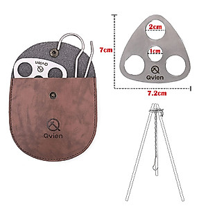 INYX SHOES Outdoor Cooking Kitchen Camping Branches Tripod Board Stainless Steel Campfire Support Plate with Adjustable Chain for Hanging Cookware Lightweight Portable Durable (Style1)