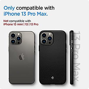 Spigen Mag Armor (MagFit) Compatible with MagSafe Designed for iPhone 13 Pro Max Case (2020) - Matte Black