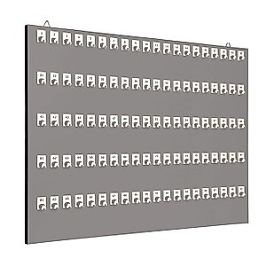 KEYSTAND # 100PGS, 100 Numbered Hooks for Car Rentals & Large Warehouses (100 Tag & Ring Included)