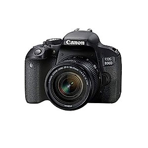 Canon EOS 800D Digital SLR with 18-55 is STM Lens Black (International Model No Warranty) (Renewed)
