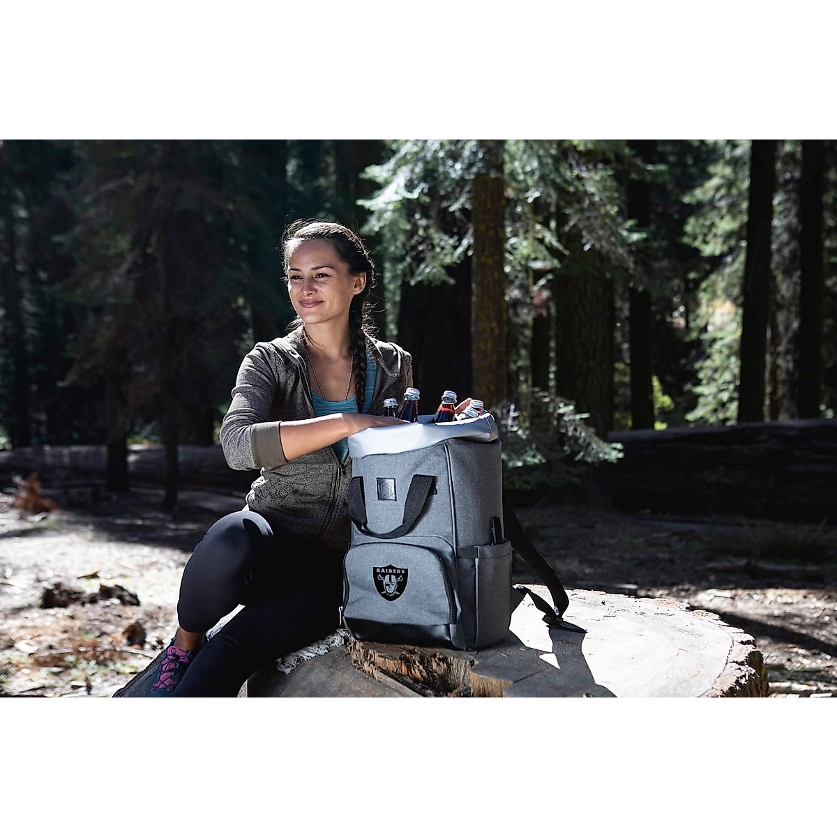 PICNIC TIME Gray Las Vegas Raiders Backpack