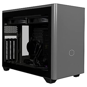 Cooler Master NR200P MAX Mini-ITX Case with 280mm AIO, 850W SFX PSU, Vertical GPU Mount, PCIe Gen4 Riser, Glass or Vented Panel