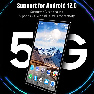 2 in 1 Tablet, Android 12 Tablet, 10.1 inch FHD Screen, 6GB RAM 128GB ROM, 7000mAh, 2.4GHz 5G WiFi, Front and Rear Camera with Keyboard and Mouse (US Plug)