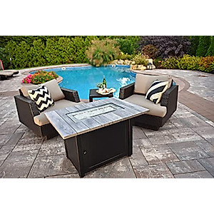 Endless Summer Gas Outdoor Fire Pit Gad17104es Rustic Square Steel