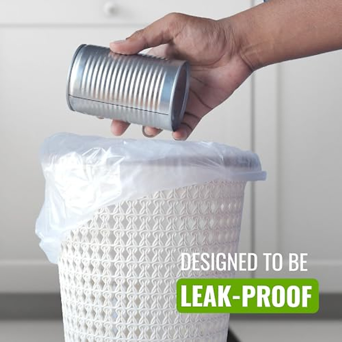 Ecobag 30 Heavy Duty Swing Bin Liners White EcoBag, 55Litre, (225)