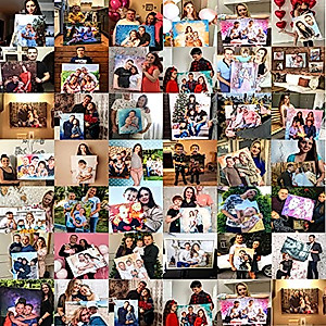 Wall-Art Supplies Custom Canvas Prints with Your Photos 18"×12" Personalized Oil Painting Portrait Canvas for Family Friends Gifts your Photo