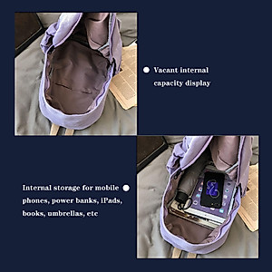 CBDAO Women's canvas bag, men's and women's large capacity leisure backpack, men's and women's travel backpack (Green,One Size)