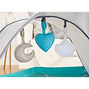 Regalo On-The-Go Baby My Play, Portable Play Yard, and Activity Mat, Indoor & Outdoor, Includes UPF Canopy with Toys, Padded Bottom and Carry Case