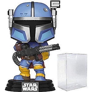 POP Star Wars: The Mandalorian - Heavy Infantry Mandalorian (Paz Vizsla) Funko Vinyl Figure (Bundled with Compatible Box Protector Case)
