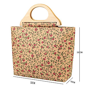MANISHO Cork Totes Handbag for Women Ladies Pretty Vegan Tote Eco-friendly Handle Bag Roomy Clutch Flower Beauty of Nature