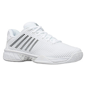 K-Swiss Women's Hypercourt Express 2 Tennis Shoe, White/Black, 8 M