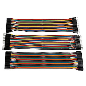 KeeYees 3 Set Microcontroller Development Board for Arduino IDE with USB Cable and 2.54mm Straight Pin Header + 3pcs 40Pin 20cm Female Male Jumper Wires