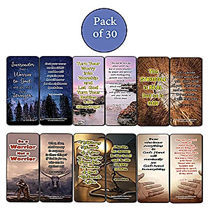 Trusting God and Not Worrying Religious Christian Bookmarks (30-Pack) - Handy Reminder About Trusting God and Not Worrying