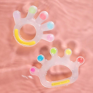 haakaa Baby Teething Toys Baby Teethers Toys for Babies Palm Silicone Teether Combo, Soothe Teething Pain and Itching Gums, BPA Free, 3M+