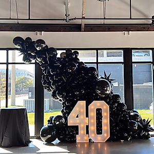 Awenztech 120pcs 5 inch Black Balloons, small Black Latex Balloons for Graduation Halloween Birthday Party Decorations