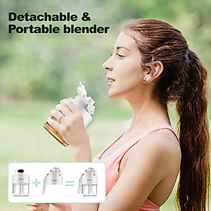 Personal size Blender, 500mL Personal Size Blender With Lid for Shakes and Smoothies with 10 Blades, 17oz Blender