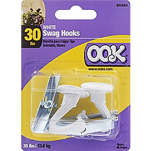 OOK Alloy Steel 534516 50340 Swag Hooks, White