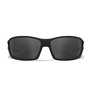 Wiley X Rebel Sunglasses, Safety Glasses for Men and Women, UV Eye Protection for Shooting, Fishing, Biking, and Extreme Sports, Matte Black Frames, Tinted Lenses