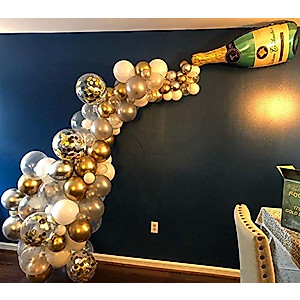Champagne Bottle Balloon Kit, 2Pcs 40" Champagne Bottle Balloon & 70Pcs Assorted Balloons Ideal for Wedding Birthday Bachelorette Bridal Shower Party Decorations