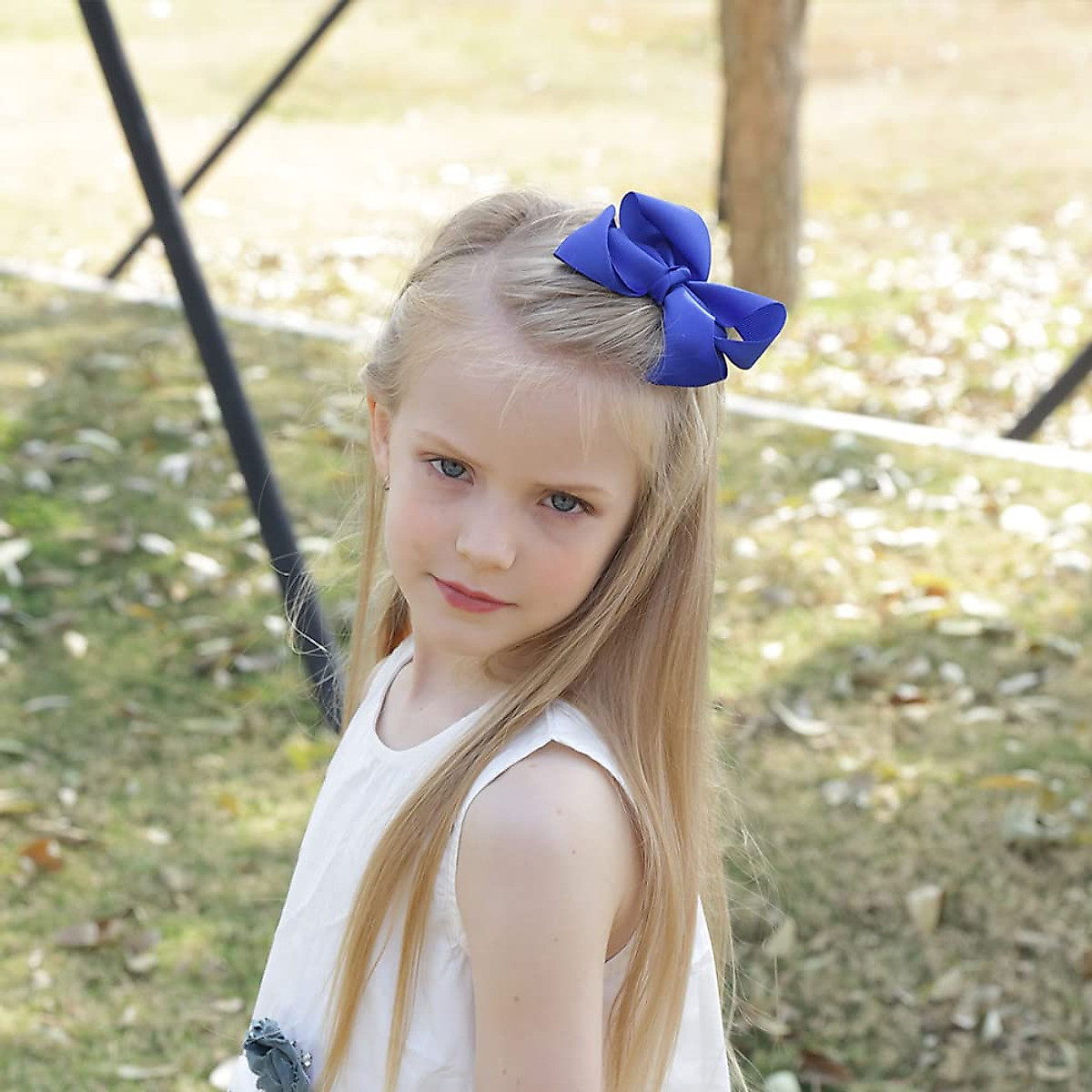 CN 20pcs 4" Hair Bows for Toddler Girls, Grosgrain Ribbon Pigtail Bows Alligator Clips Hair Accessories for Baby Girls Infants Teens Kids Children