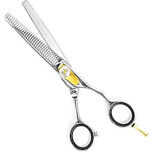 Equinox International, Professional Hair Scissors, Japanese Stainless Steel-Barber Hair Cutting Texturizing Thinning Razor Edge Series Teeth Shears for Men/Women/Kids/Salon & Home-6.5" Overall Length