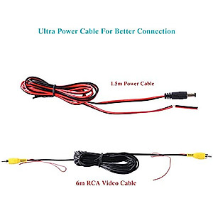 Reverse Backup Camera,170 Degree Wide View Angle Universal Car Front/Side/Rear View Camera,2 Installation Options,Removable Guildlines,Mirror Non-Mirror Image,12V only