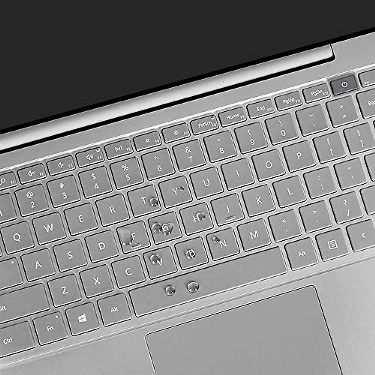 ProElife Keyboard Cover Skin for 2021 2020 Microsoft Surface Laptop Go 12.4" & 2022 Surface Laptop Go 2 12.4 inch with Fingerprint Power Button Ultra Thin TPU Keyboard Protector (Transparent)