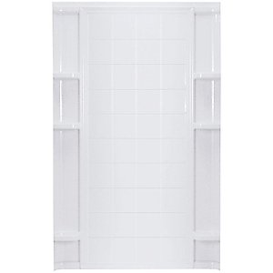 STERLING China/Vikrell 72132100-0 Ensemble Tile Alcove 60-Inch Shower Back Wall