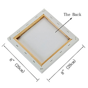 SL crafts Artist Stretched Canvas 8"x8" Professional Quality Frame Canvas Pack of 6