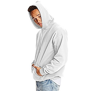 Hanes Men's Ultimate Cotton Heavyweight Pullover Hoodie Sweatshirt, White, Large