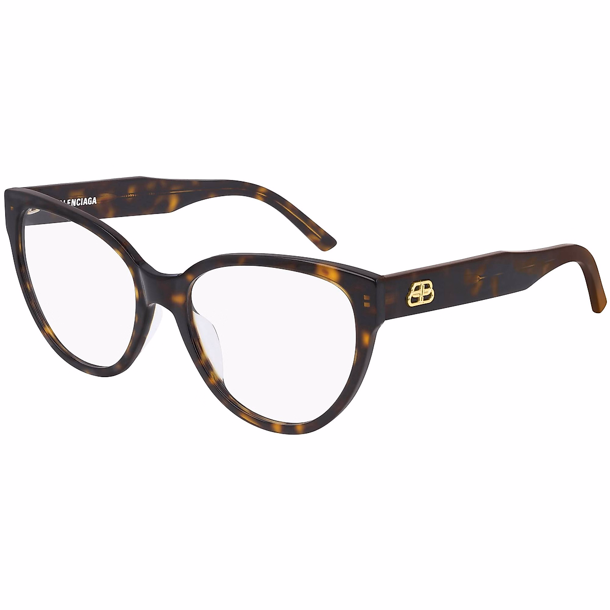 Balenciaga BB0064O 002 Eyeglasses Women's Havana Full Rim Optical Frame 54mm