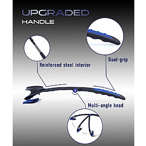 BakBlade 3.0 Stealth - Back Shaver for Men, Extra Long 23" Ergonomic Handle for a Close, Pain-Free Shave, The Ultimate Back Hair Trimmer for Men, +3 Extra Back Blade Refills