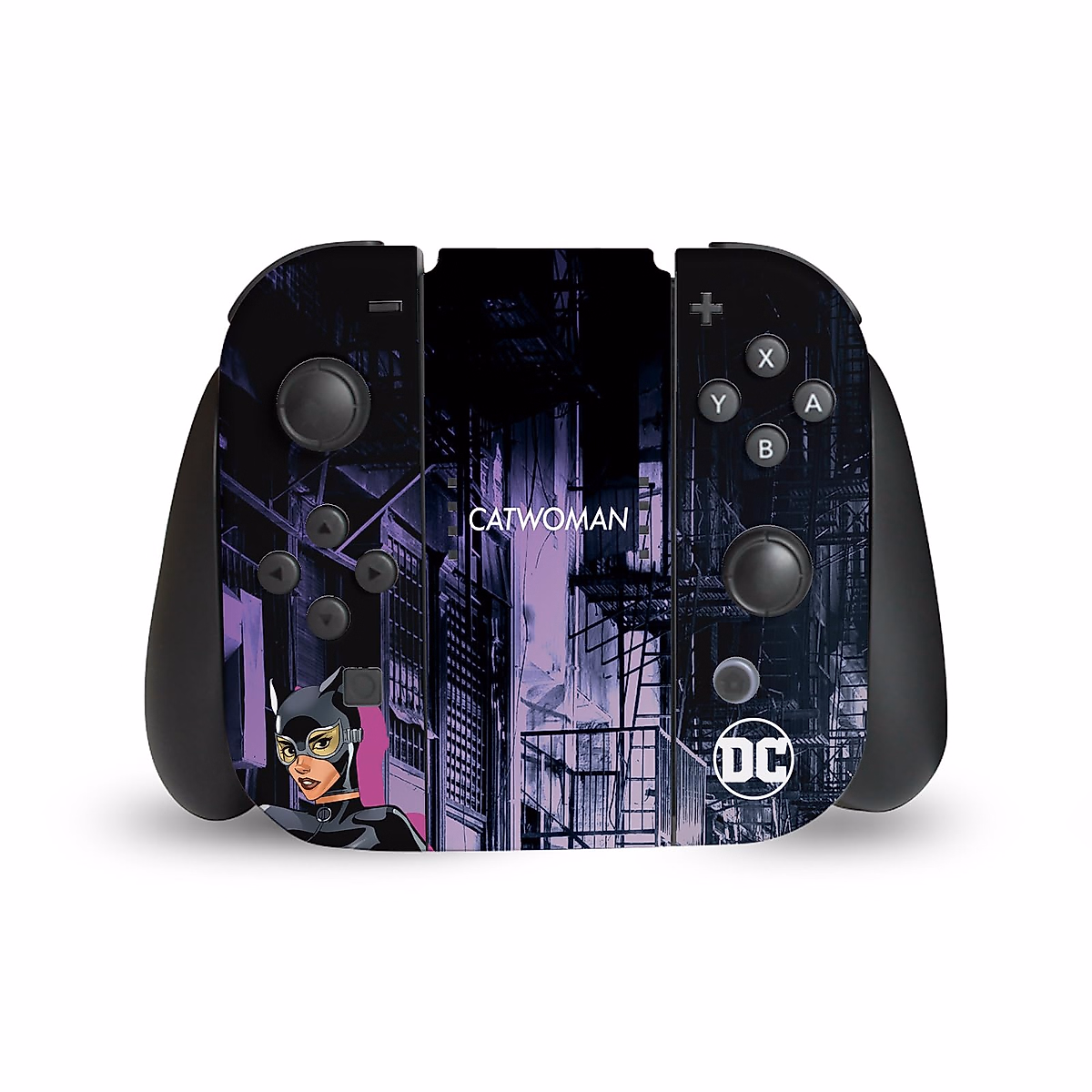 Head Case Designs Officially Licensed DC Women Core Catwoman Compositions Vinyl Sticker Gaming Skin Decal Cover Compatible With Nintendo Switch Joy-Con Controller