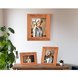 ThisWear Nautical Gift Sail Captain First Mate Anchor Natural Wood Engraved 4x6 Portrait Picture Frame Wood