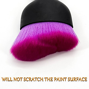 tobenbone Car Interior Detailing Brush, Ultra Soft Non-Scratch Dust Brush, Car Interior Cleaning Tool for Cleaning Panels, Air Vent, Leather (Purple)