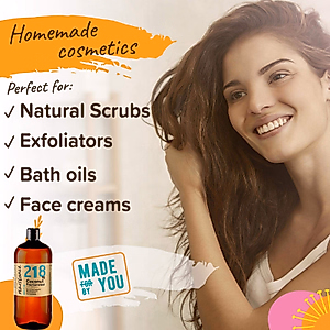 Naissance Fractionated Coconut Oil 32 fl oz - Pure Natural, Vegan, Non GMO, Hexane Free, Cruelty Free - Moisturizing & Hydrating - Ideal for Aromatherapy, Massage and DIY Beauty Recipes