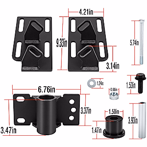 E-cowlboy LS Conversion Engine Swap Mounts,Compatible with 1988-1999 GM C10 K5 2WD Pick Up Suburban Blazer LS1 LS2 LS3 LS6 LSX LQ4 LQ9 4.8 5.3 6.0 6.2 ,Frame Adjustable