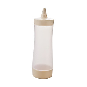 Anneome 3pcs Dressing Condiments Vinegar Oil and Bottle Squirt Squeeze Crafts Beige Reataurant Bbq Condiment With Dispenser Tip Clear Jam Kitchen Dressings Syrup Sauces Dispensers Mustard