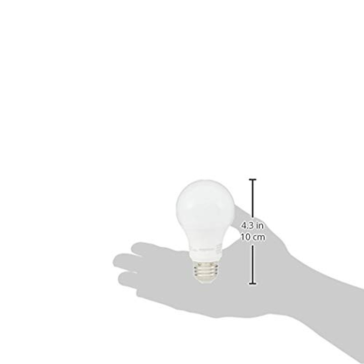 Amazon Basics A19 LED Light Bulb, 60 Watt Equivalent, Energy Efficient 12W, E26 Standard Base, Soft White 2700K, Dimmable, 10,000 Hour Lifetime , 6-Pack