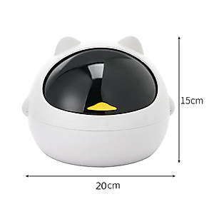 SUNFECILI Mini Trash Can,Small Desk Countertop Mini Garbage Can,Desktop Garbage Bin Versatile Stylish Look Mini Countertop Trash Can with Lid for Office Home Kitchen