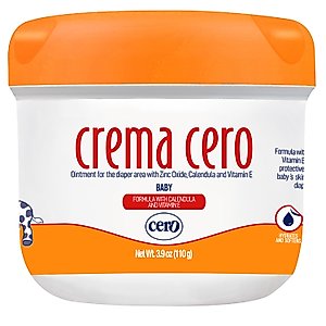 Crema Cero Diaper Rash Cream for Baby with Zinc Oxide and Calendula – High-Strength Diaper Cream for Quick Relief and Protection – Hydrating and Soothing Baby Balm – Calendula 3.9 oz