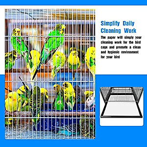 Bird Cage Liners 17×12 Inches, Color You Bird Cage Paper Liners Non-Woven Parakeet Cage Liners 100 Sheets Precut Bird Cage Paper Absorbent Bird Cage Liners for Large Bird Cage