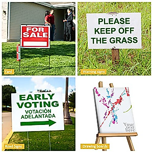 Patelai 12 Pieces 18 x 24 Inches Corrugated Plastic Sheets Sign Blanks 3/16 Thick Corrugated Plastic for Lawn Sign Real Estate Garage Sale Signs Double Sided Outdoor Sign(White)