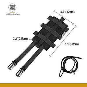 OneTigris ROC Minimalist Adjustable Bottle Holster MOLLE Panel Gear Holder Universal Fit 600ml to 1000ml Water Bottle (Black)