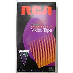 RCA T-120 Hi-Fi Stereo Premium VHS Video Cassette Tape - 6 hours Durable and Consistent Performance