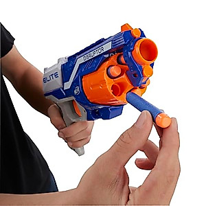 NERF Disruptor Elite Blaster - 6-Dart Rotating Drum, Slam Fire, Includes 6 Official Nerf Elite Darts - for Kids, Teens, Adults (Amazon Exclusive)