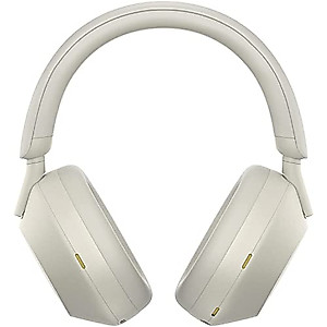 Sony WH1000XM5/S Wireless Noise Canceling Headphones (Silver) Bundle with Deco Gear Hard Case + Pro Audio Headphone Stand + Microfiber Cleaning Cloth