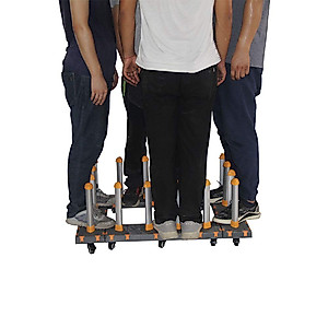 Vinyl Roll Storage Rack Holder Material Rolling Floor Rack - 16 Spindles, 2 Inch Core