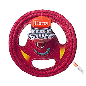 Hartz Tuff Stuff Toss Around Plush Frisbee Flyer Dog Toy - Medium/Large